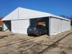 Tent Rental for Drive Thru COVID-19 Testing - Lafayette Tents